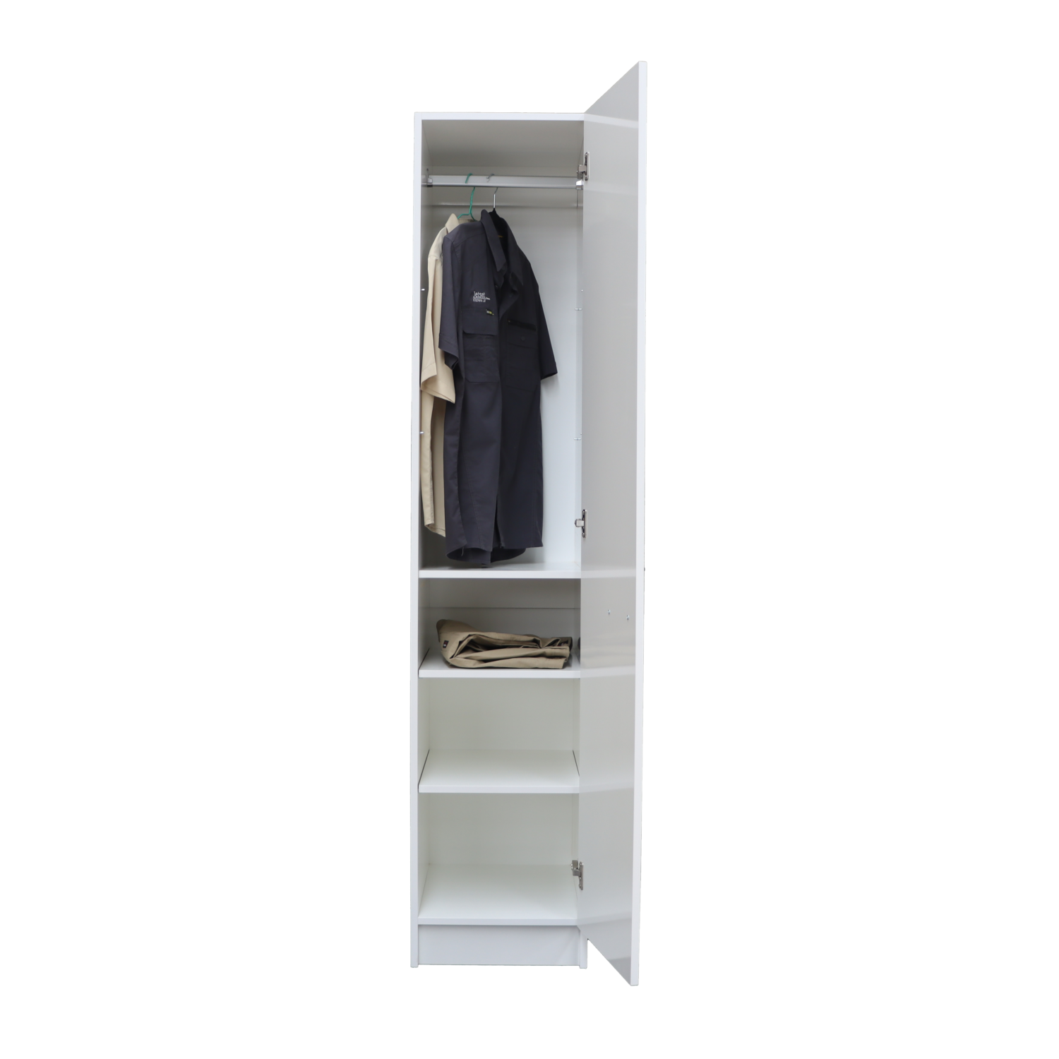 Wardrobe 400mm with Shelves & Top Rail - Kiwi Cabinets | Buy Cabinets ...